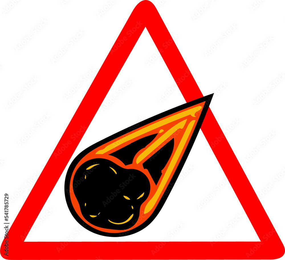 meteorite danger, danger from outer space, comet, disaster warning ...