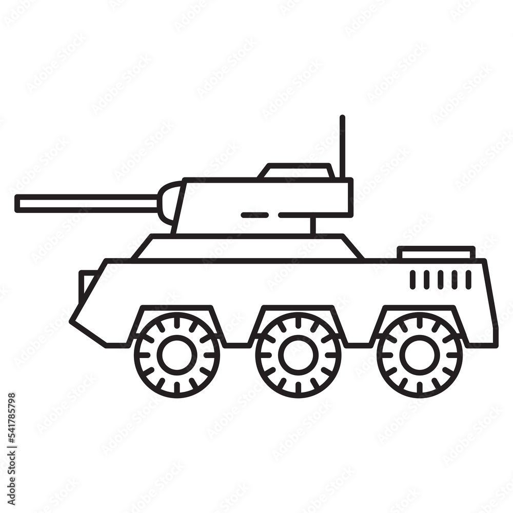 Armored Personnel Carrier icon.Armored combat vehicle.Military ...