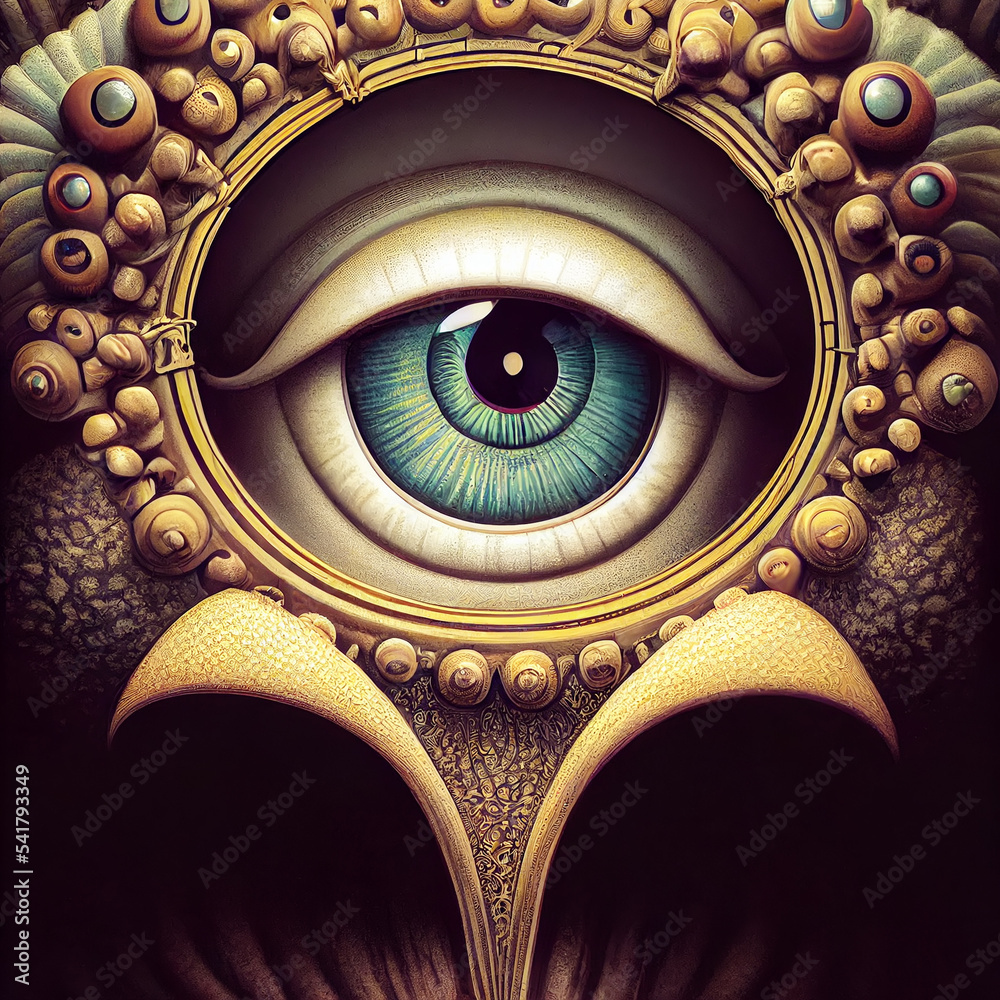 looking surreal eye Stock Illustration | Adobe Stock