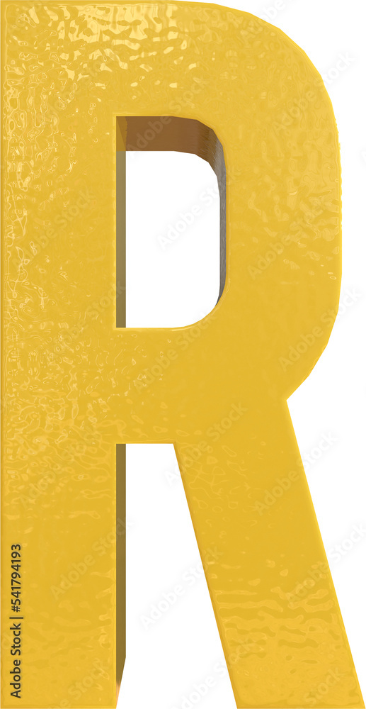 Alphabet Letter R 3D Render Character Stock Illustration | Adobe Stock