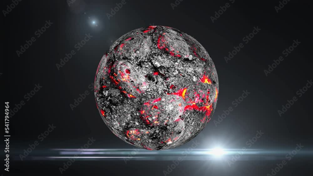 Rotating of Beautiful lava with digital world breaking news Studio ...