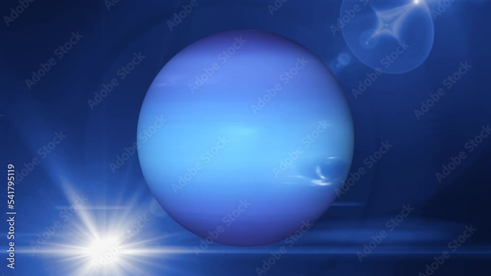 Spinning Neptune planet in rotation, Neptune planet rotating his own ...