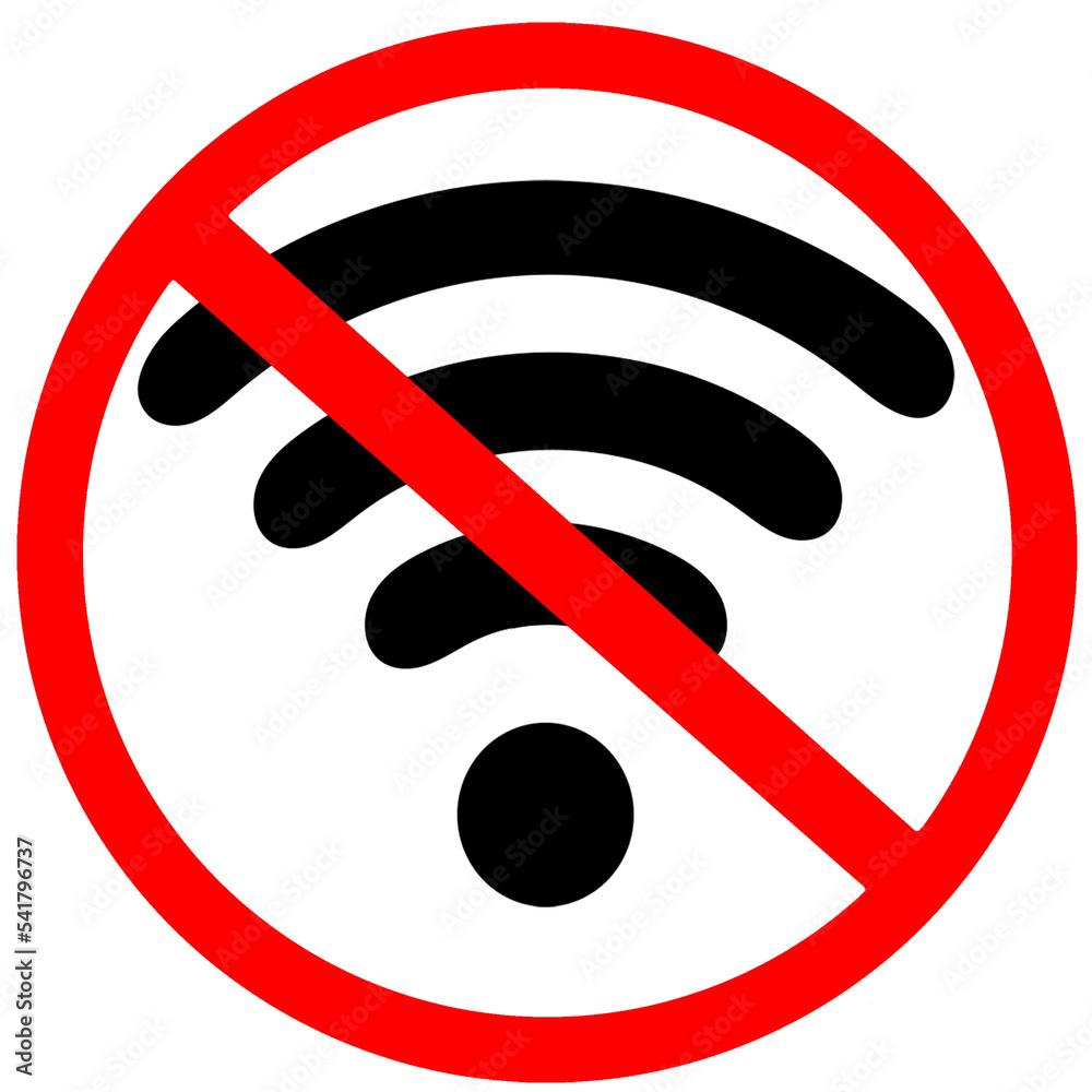 no secure Wifi connection. prohibition of insecure Wireless internet ...