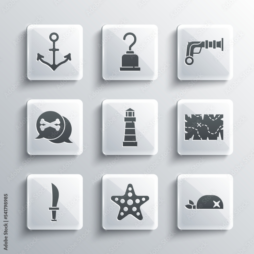 Set Starfish, Pirate bandana for head, treasure map, Lighthouse, sword ...