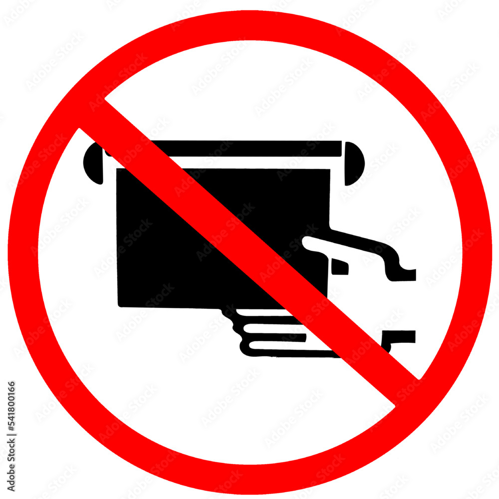 Vetor de Paper tissue not allowed, disposable tissue, do not use, throw ...