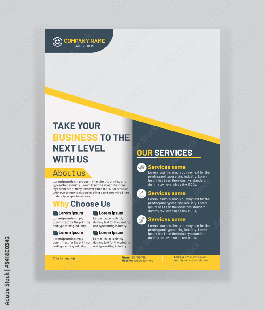 Corporate Flyer Creative Template Design. Business Flyer poster ...