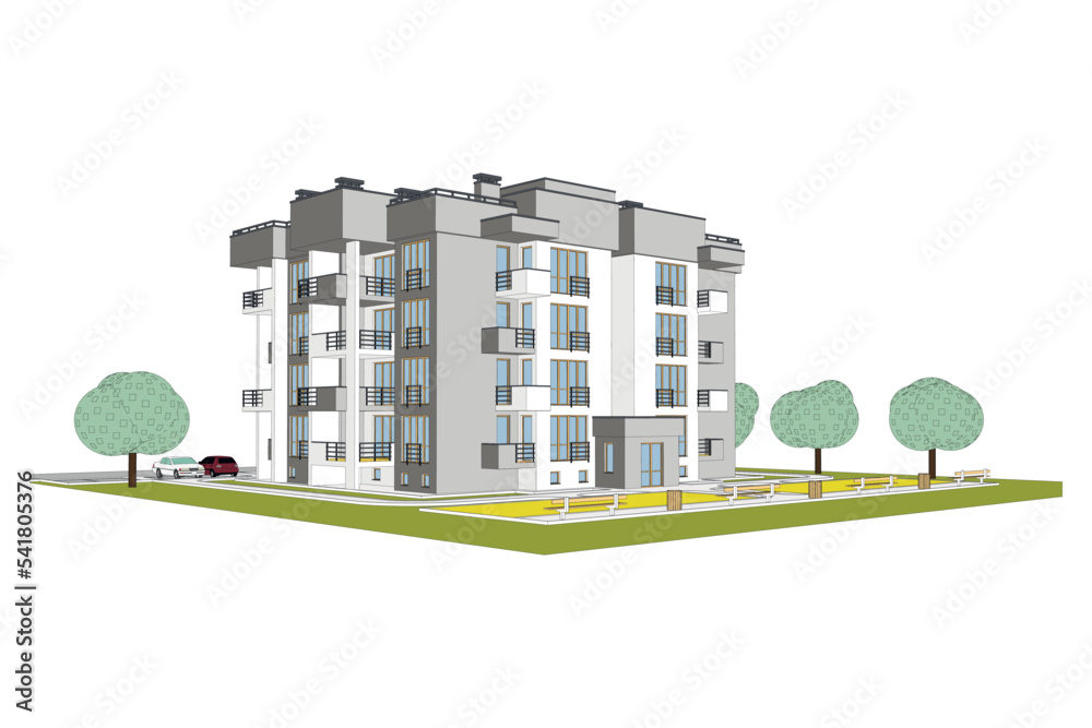 Detailed architectural one story private house blueprints and drawings ...