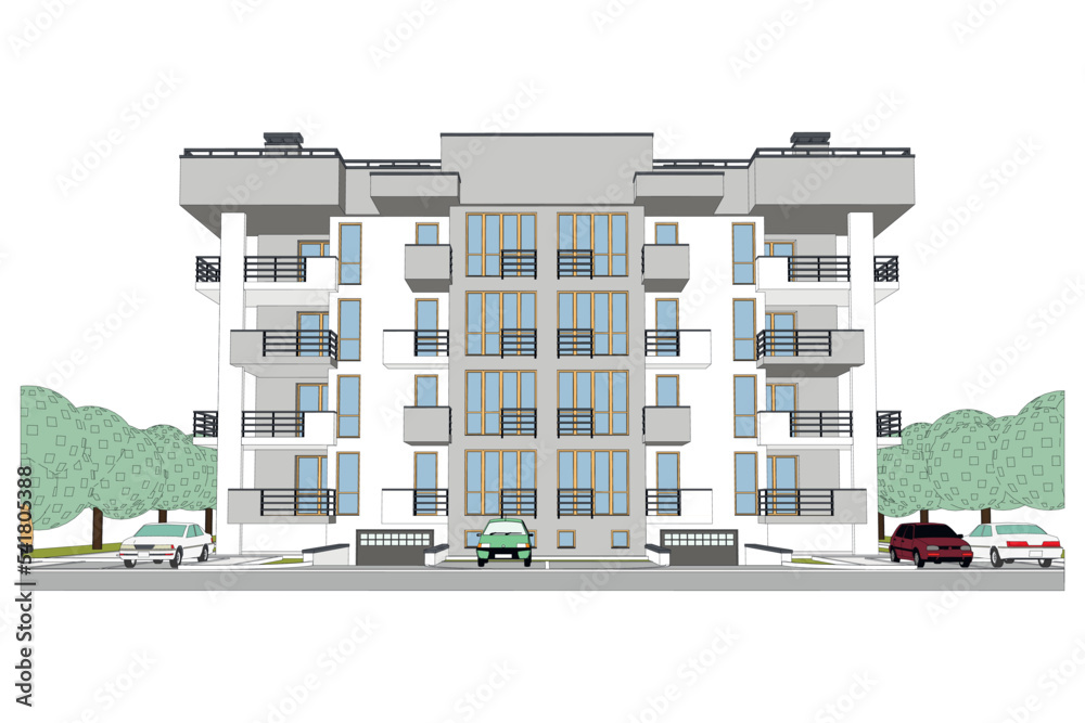 Detailed architectural one story private house blueprints and drawings ...