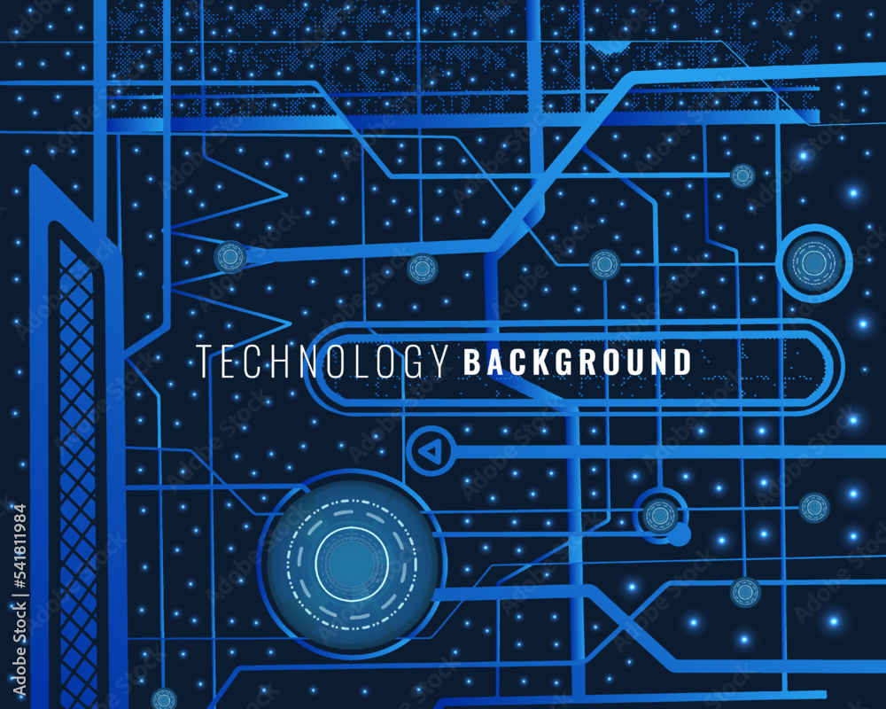 Dark technology and high tech abstract background Stock Vector | Adobe ...