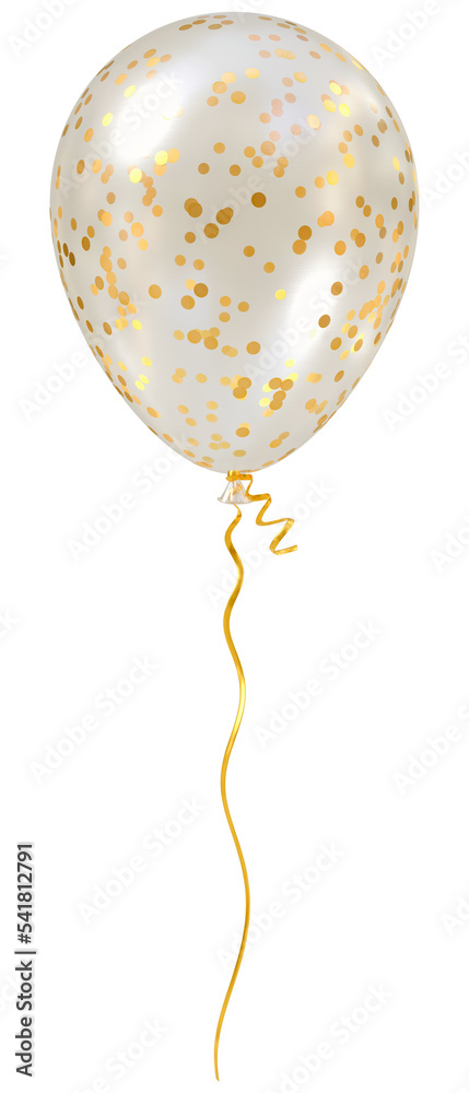 Transparent gold confetti balloon Stock-Illustration | Adobe Stock