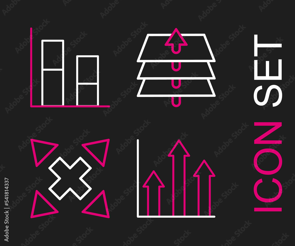 Set line Pie chart infographic, Many ways directional arrow, Layers and ... Set line Pie chart infographic, Many ways directional arrow, Layers and ...