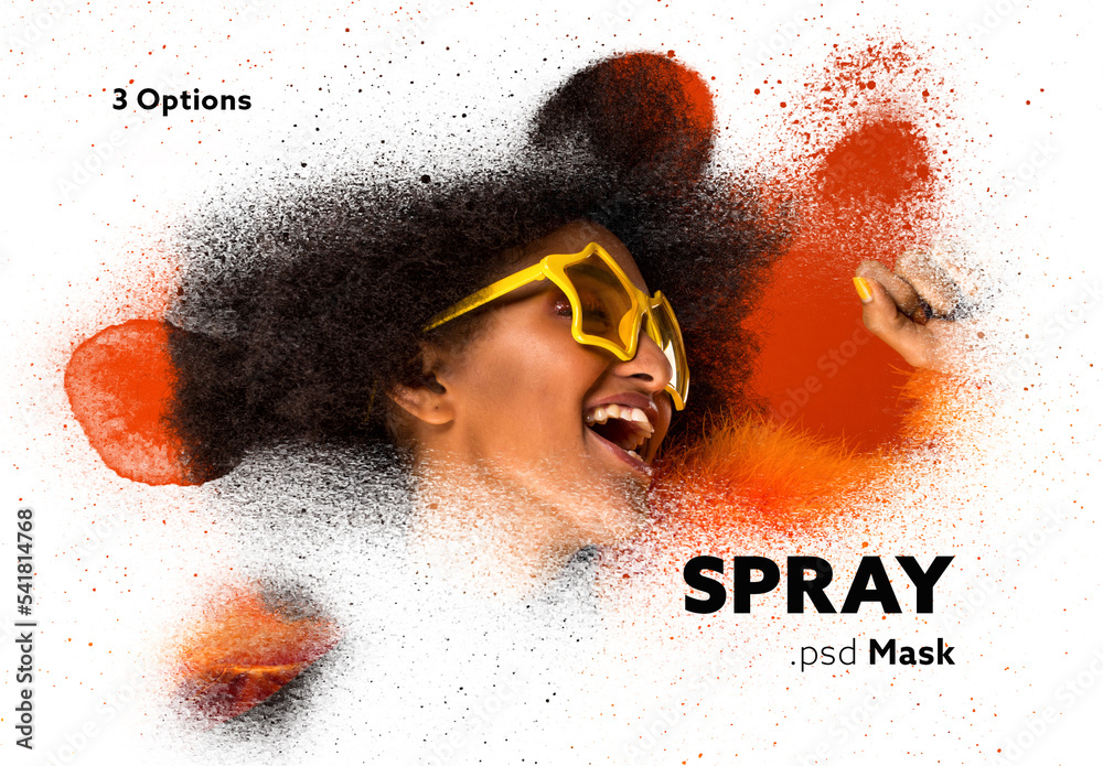 Spray Photo Mask modèle Stock | Adobe Stock