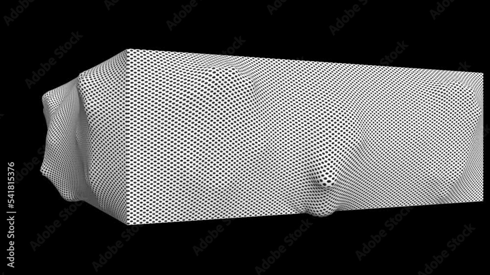 Mesh 3D animation for the show. Grid texture. Human head and hands ...