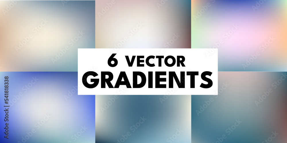 A set of vector gradients in trending cool color combinations. For ...