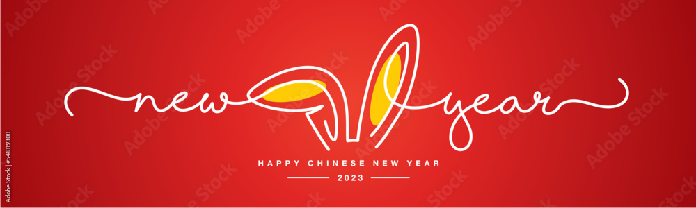 Happy Chinese New Year 2023. Chinese year of the rabbit 2023 ...