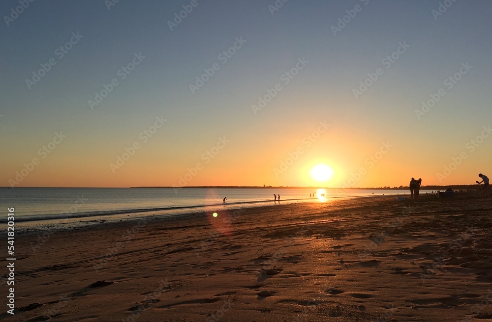 sunset on the beach Stock Photo | Adobe Stock