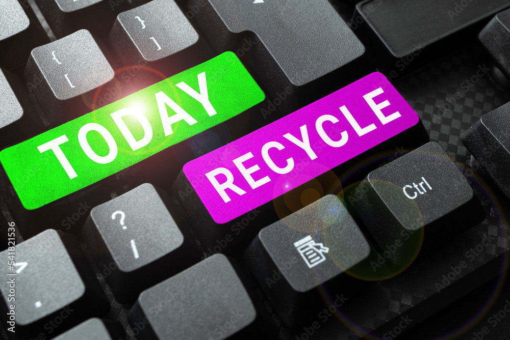 Inspiration showing sign Recycle. Business concept process of ...