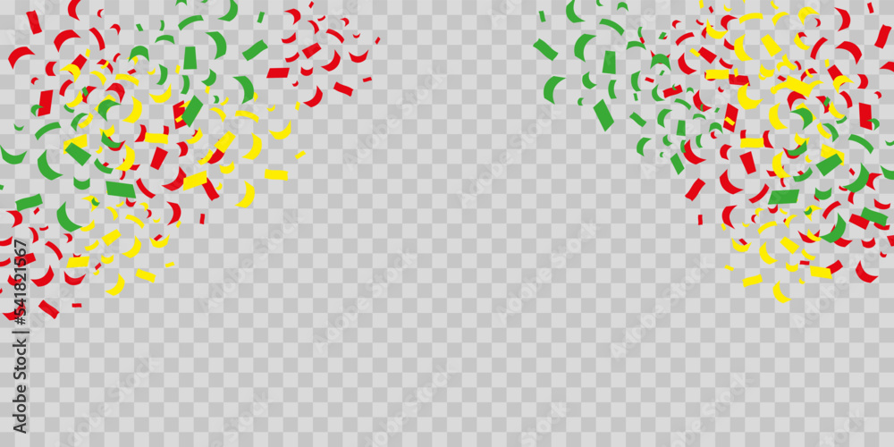 Color Confetti Isolated On White Background. Celebrate Vector Illustration Stock Vector | Adobe ...