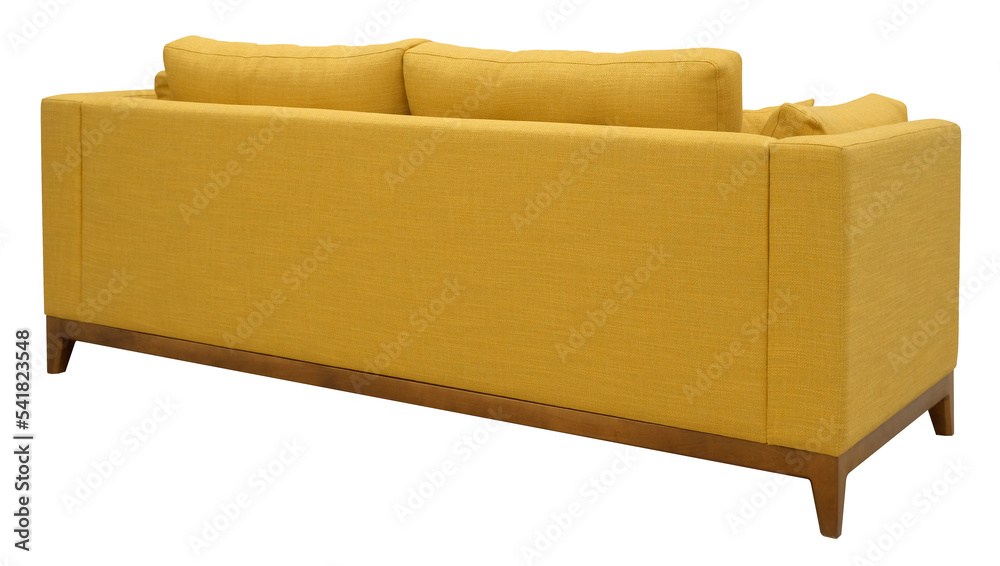 Sofa isolated on white background. Back view. Including clipping path ...