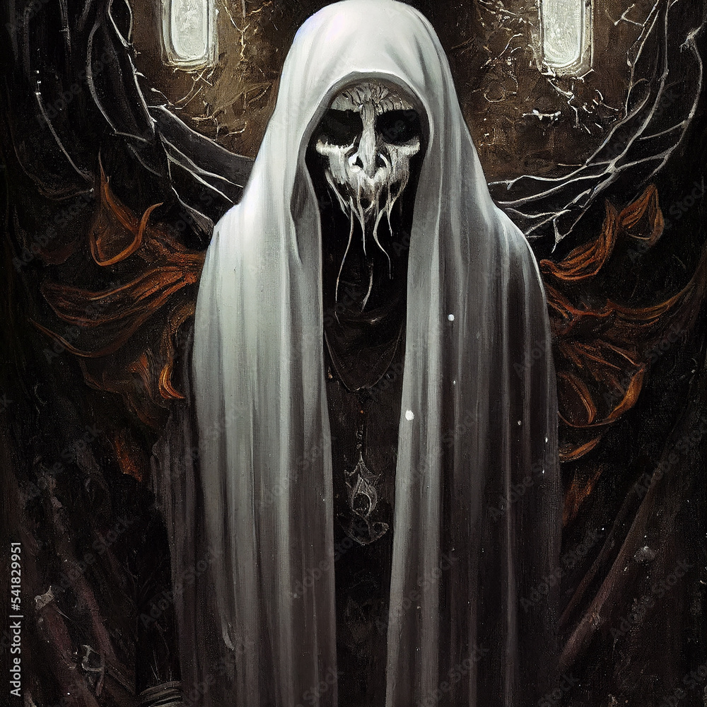 scary halloween ghost Stock Illustration | Adobe Stock