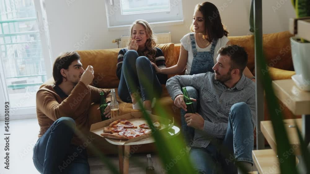 A couple of married friends socializing Stock Video | Adobe Stock