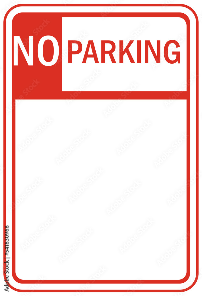 No parking sign and label Stock Illustration | Adobe Stock