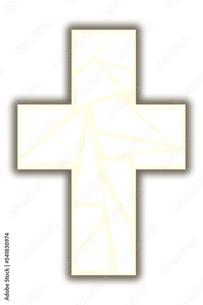 customizable cross with and outer shadow effect and transparent shapes ...