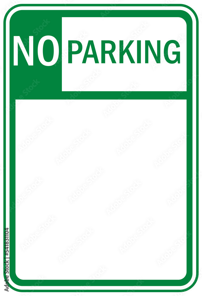 No parking sign and label Stock Illustration | Adobe Stock
