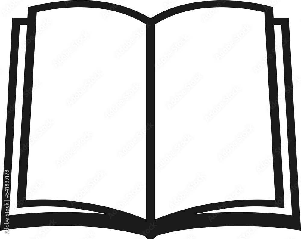 Open book icon in png. Education symbol. Library icon on transparent ...