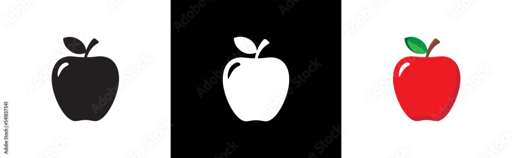 Apple icon symbol signs, vector illustration Stock Vector | Adobe Stock