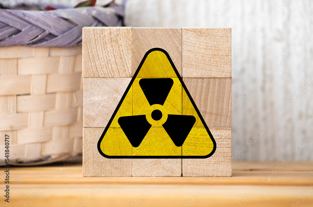 dark rustic grunge texture background. Nuclear, radioactive alert ...