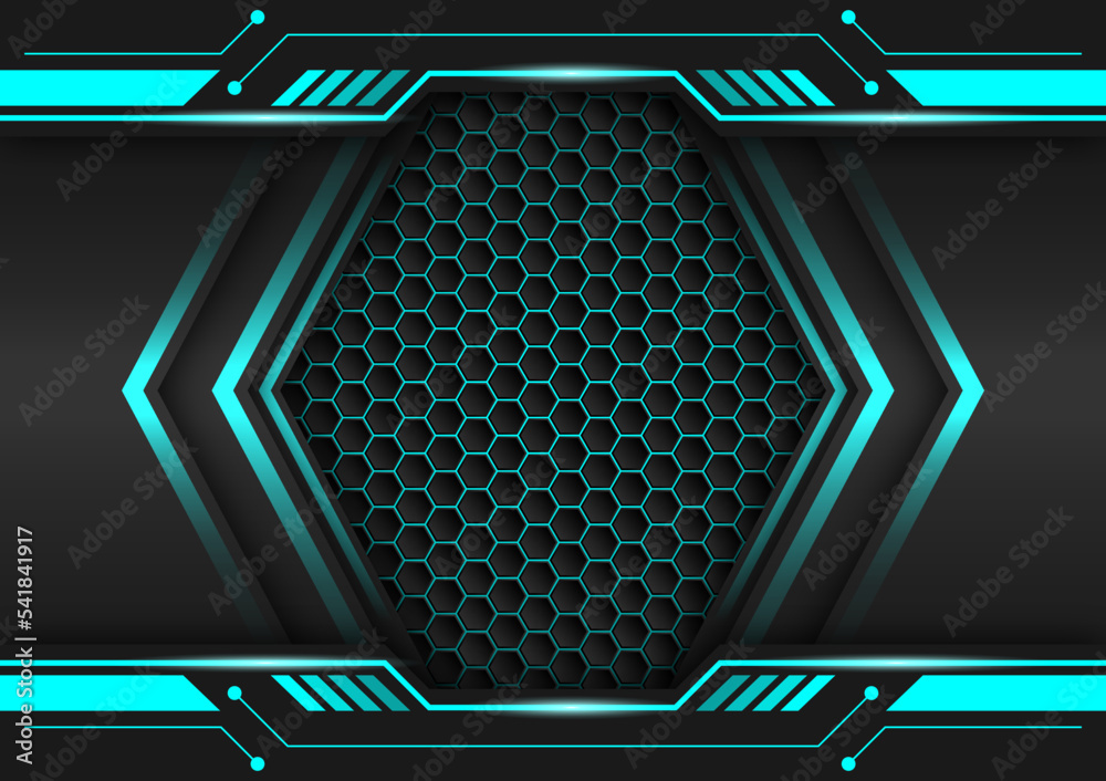 Abstract Hexagon Modern Mesh Futuristic Technology Background Vector Design Stock Vector