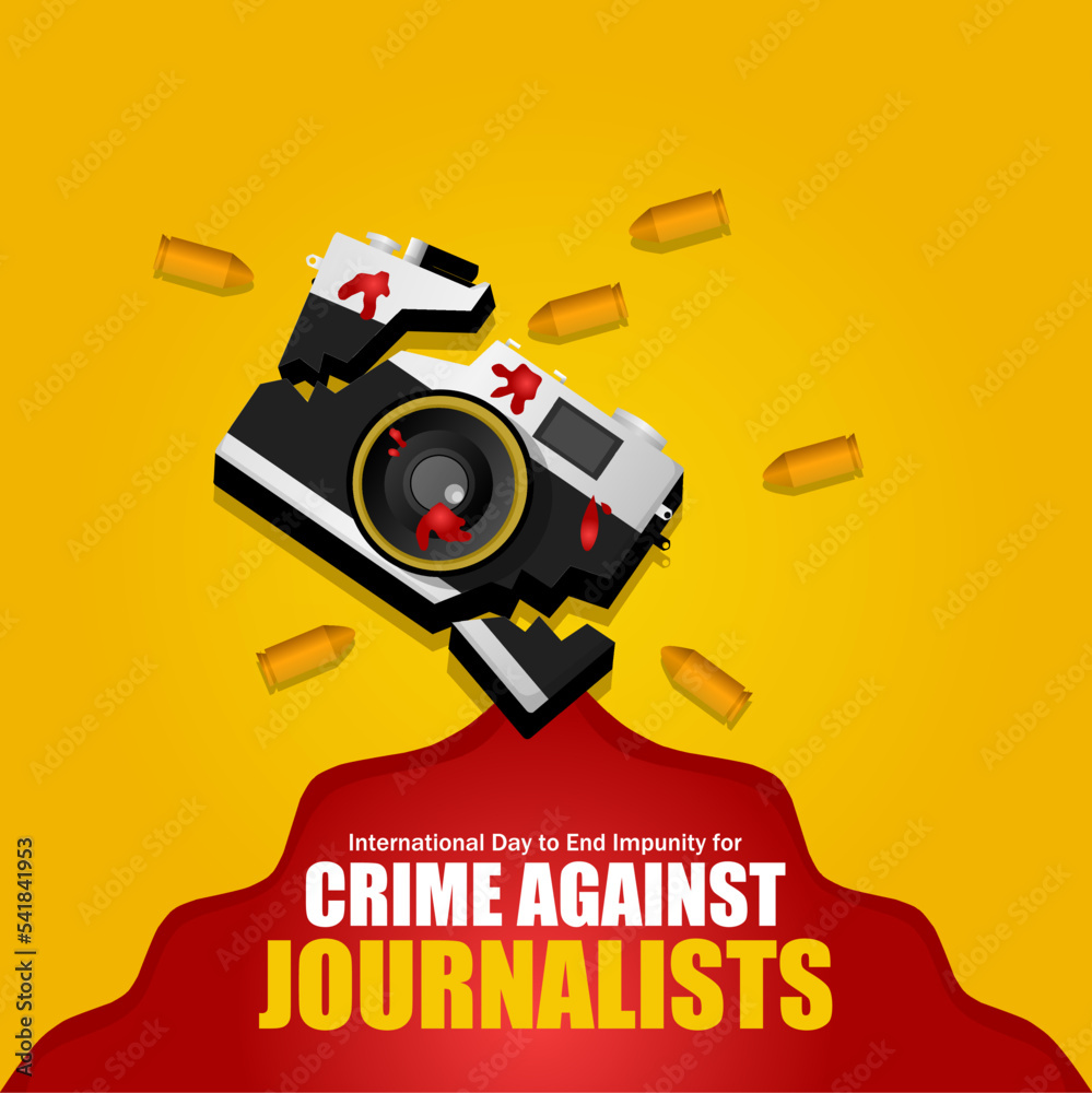International day to end Impunity for Crimes against Journalists vector ...