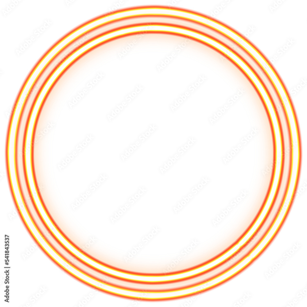 Circle neon. Modern neon orange glowing circle banner. Abstract neon ...