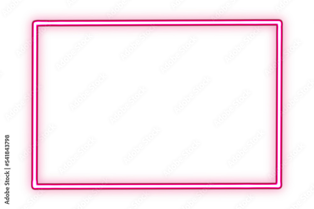 Square neon. Modern neon glowing square banner. Abstract neon square ...