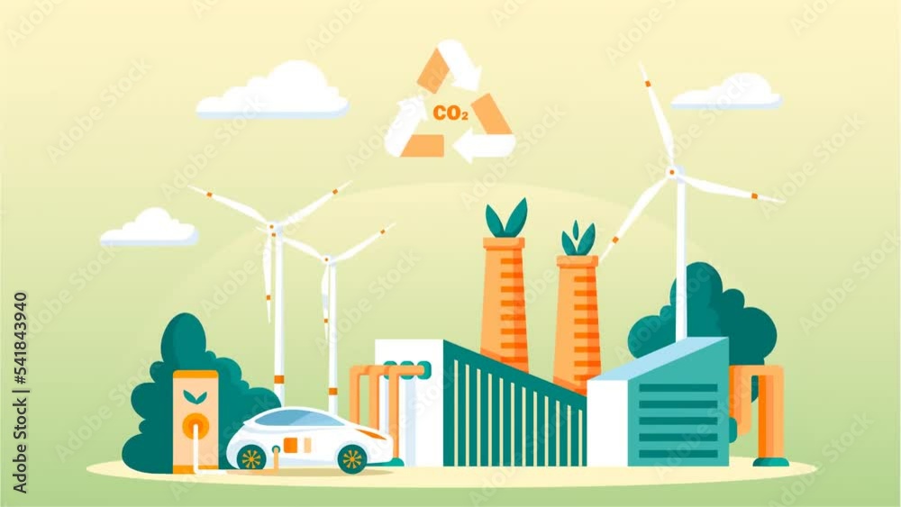 Alternative or green energy video concept. Moving electric vehicle ...