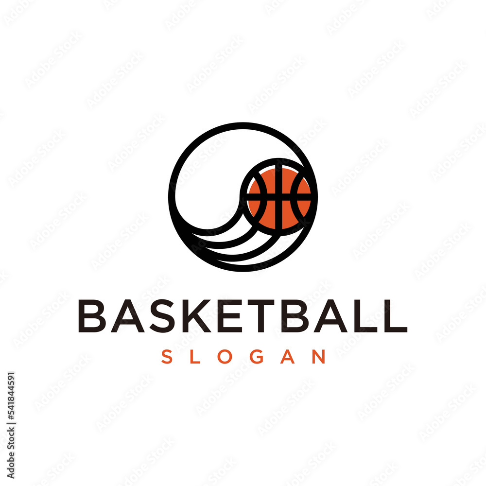 Vector graphic of basketball logo design template Stock Vector | Adobe ...
