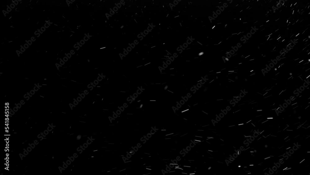 Video Stock Winter real snowfall effect Snow storm isolated black ...