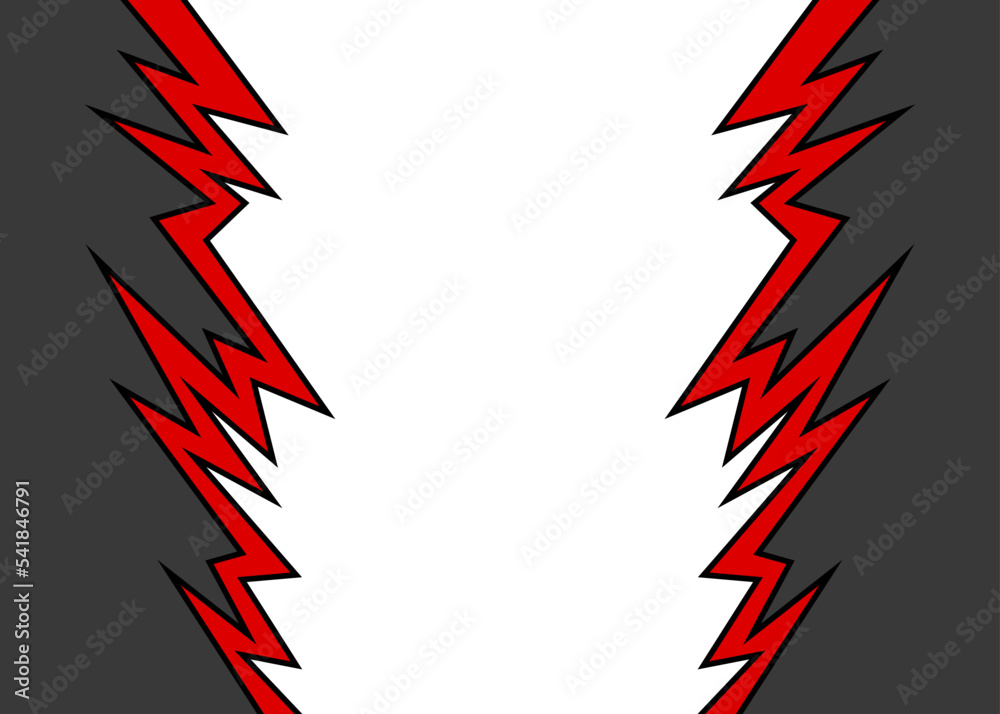 Simple framed background with jagged spikes line pattern and with some ...