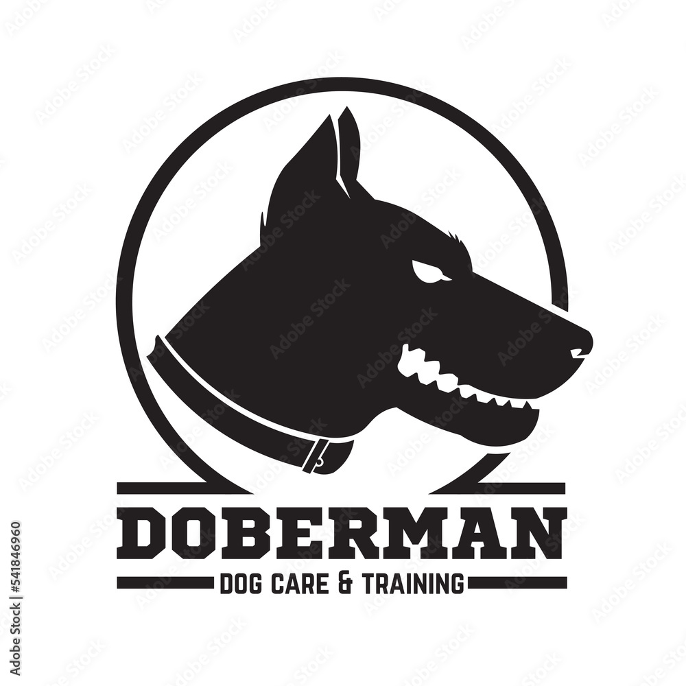 Doberman dog head face vector illustration perfect for t shirt design ...