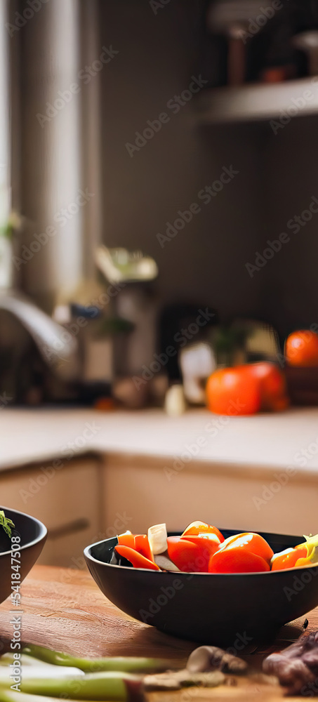 Delicious Food Scene. Breakfast, Lunch and Dinner. Bread, Noodle on the ...