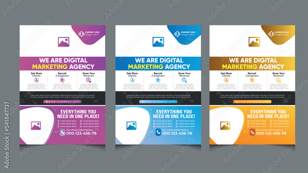 flyer. creative corporate trendy unique business marketing agency flyer ...