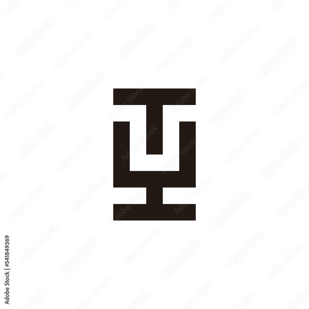Letter T and Y square geometric symbol simple logo vector Stock Vector ...