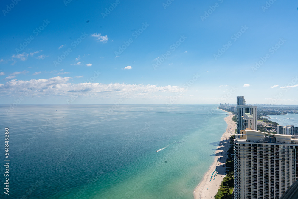 Ocean view with Building on the beach Stock Photo | Adobe Stock