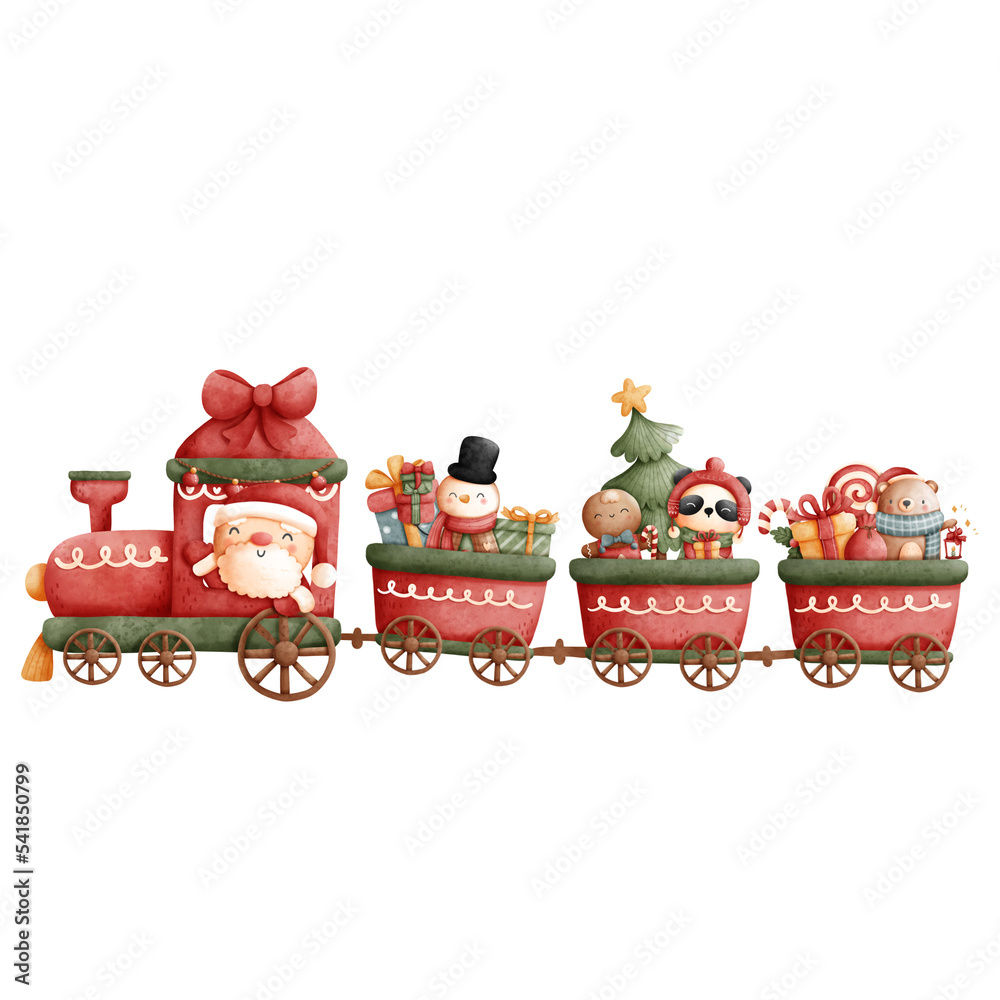 christmas train Stock Photo | Adobe Stock