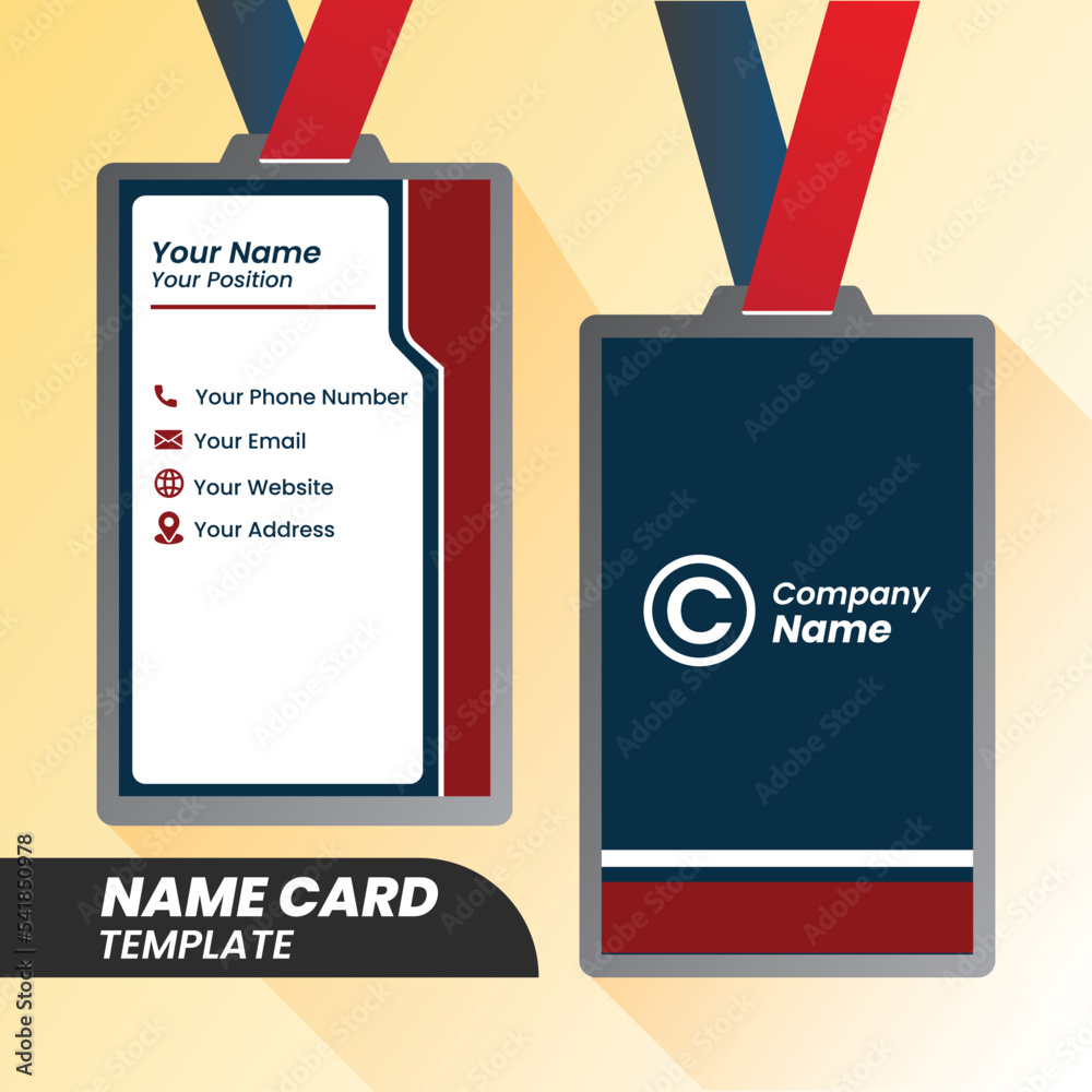 Name card design . double sided Name card template modern and clean ...