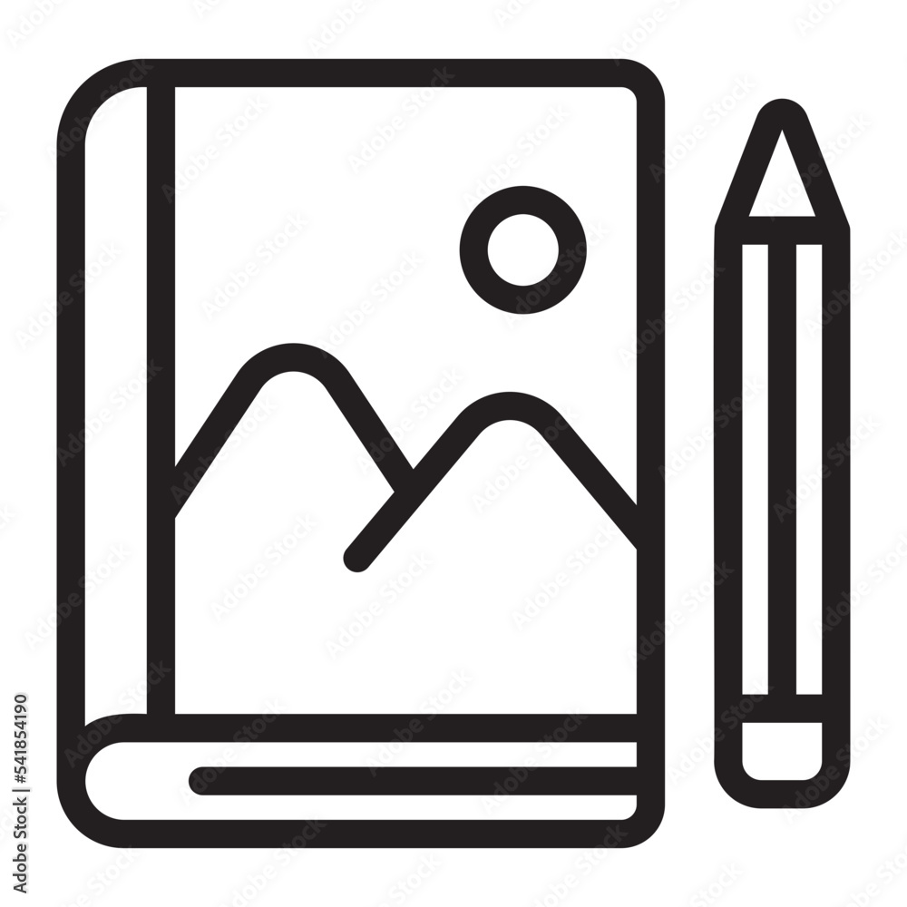 Art Book line icon Stock Vector | Adobe Stock
