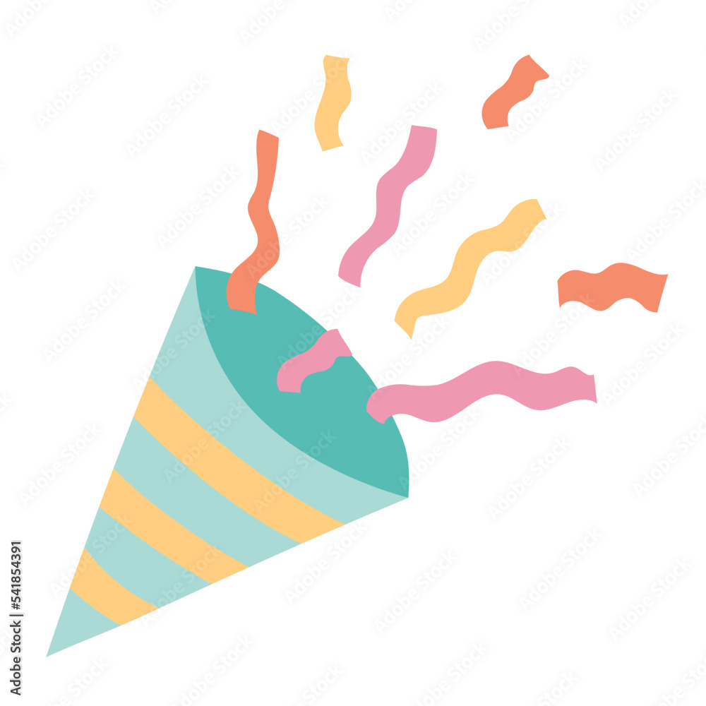 Poster confetti party celebration event popper cracker birthday blast ...