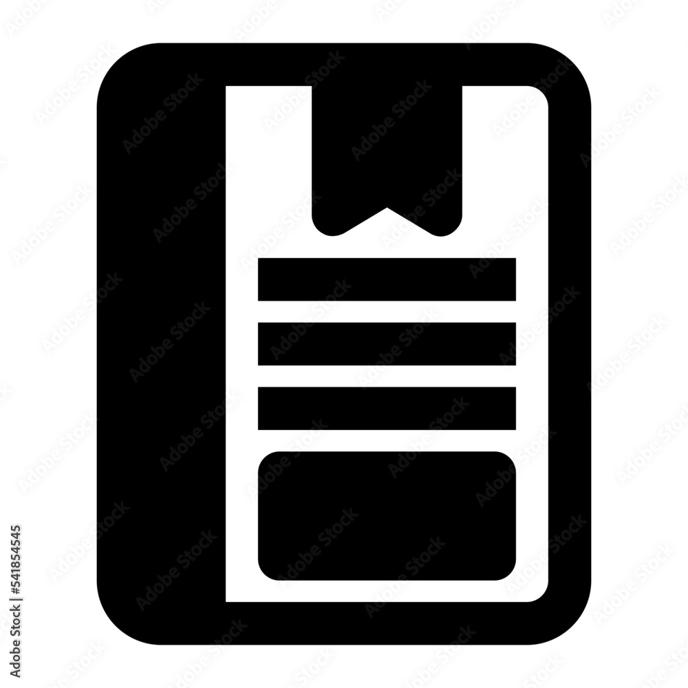 Icon Bookmark With Style Glyph Stock-Vektorgrafik | Adobe Stock