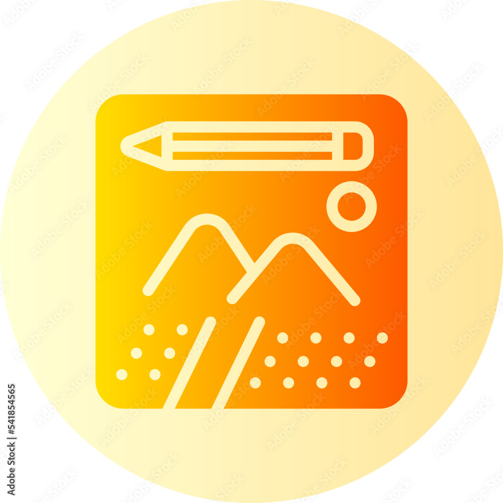 drawing gradient icon Stock Vector | Adobe Stock